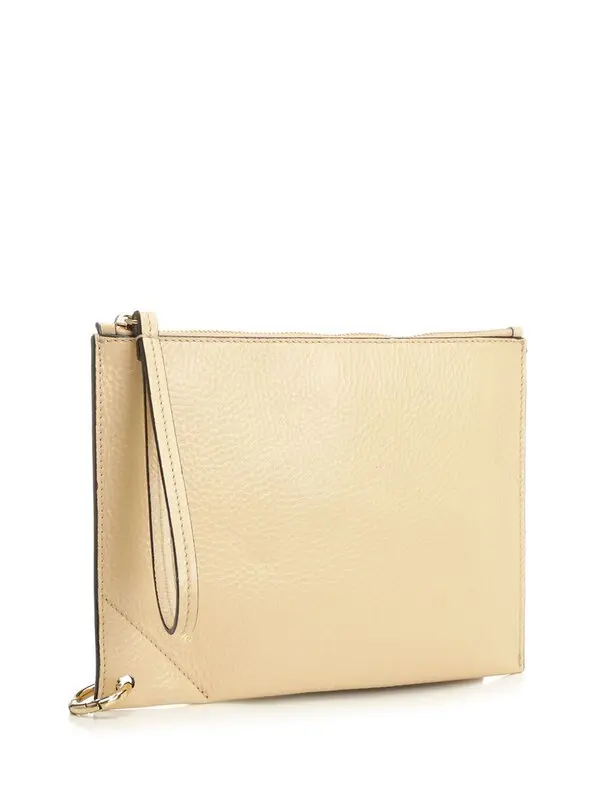 Chloé Spin Zip Wristlet Bag - Beige