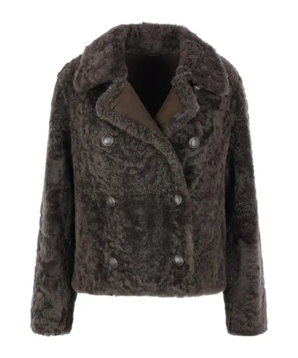 Brunello Cucinelli Double-breasted Shearling Coat