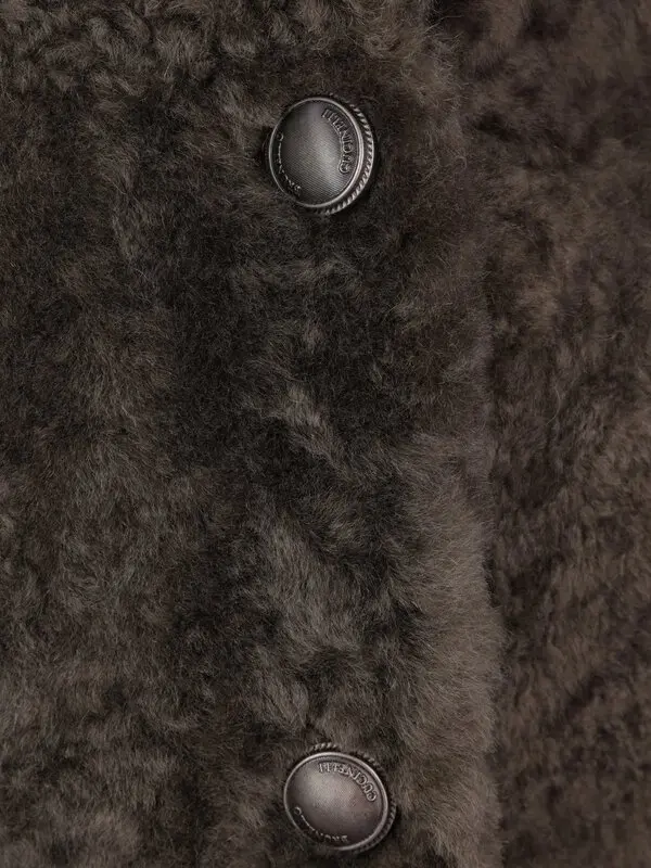 Brunello Cucinelli Double-breasted Shearling Coat - Black