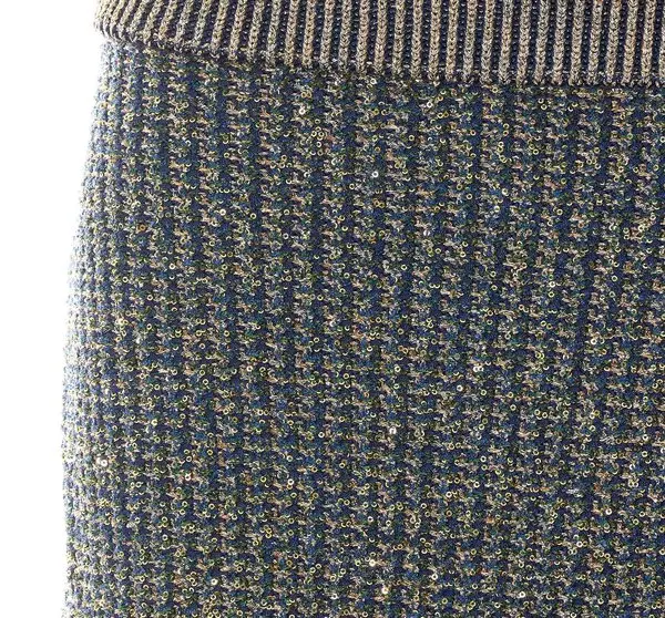 Balmain Ribbed Midi Skirt