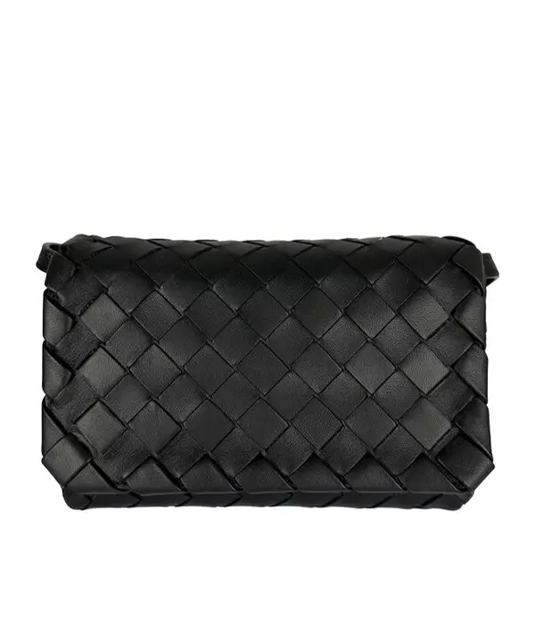 Bottega Veneta Logo Shoulder Bag - Black