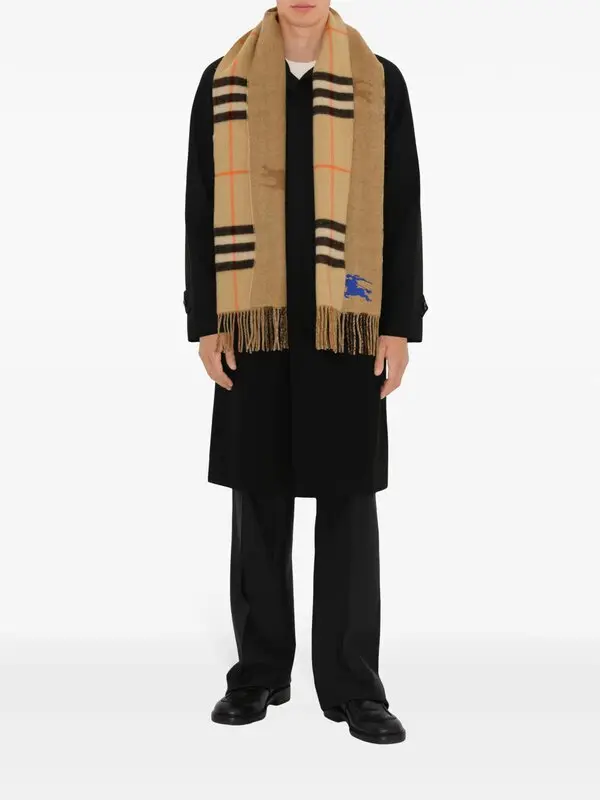 Burberry Reversible Checked Fringed-edge Scarf