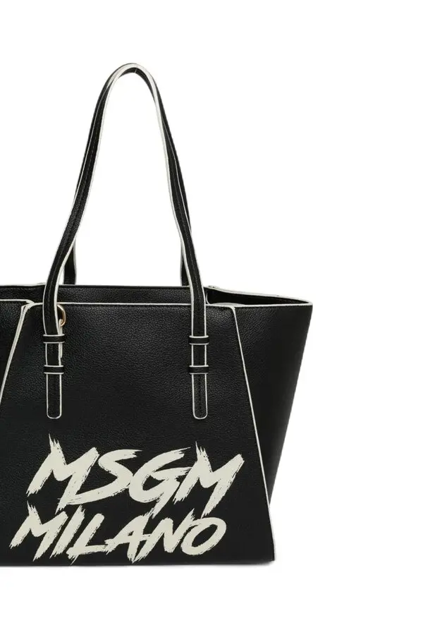 MSGM Top Handle Logo Bag