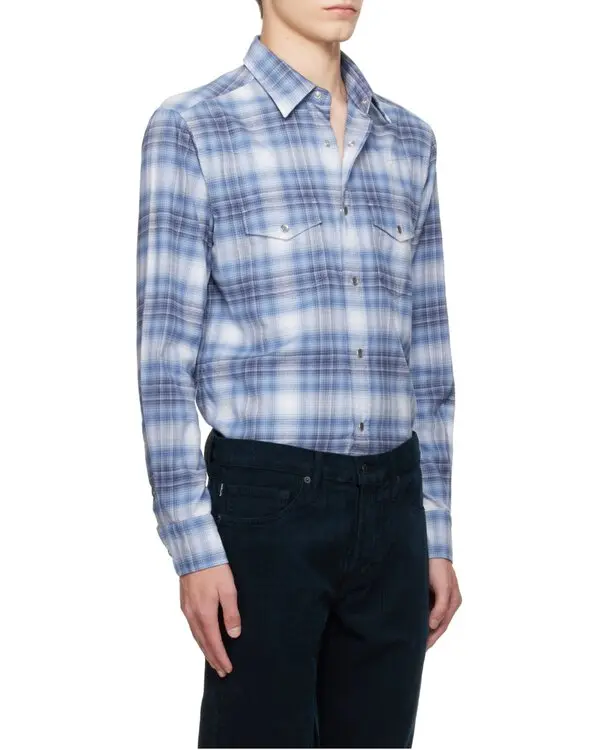 TOM FORD Long Sleeved Checked Shirt