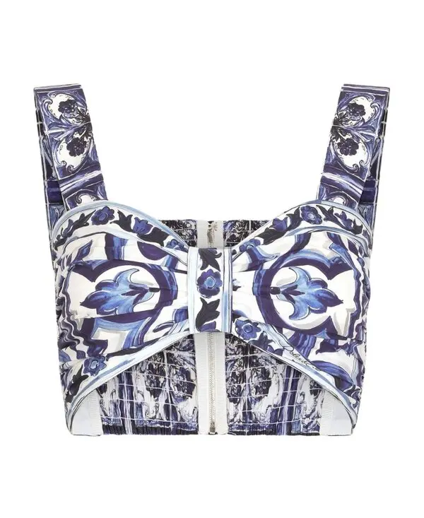 Dolce & Gabbana Graphic-print Cropped Top