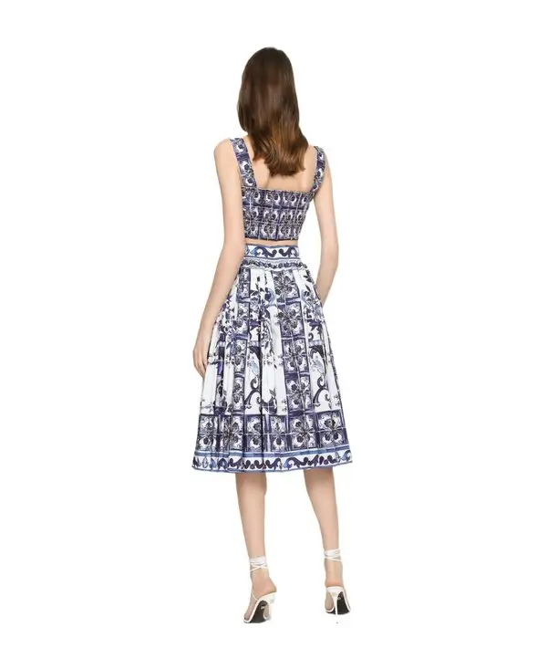 Dolce & Gabbana Graphic-print Cropped Top