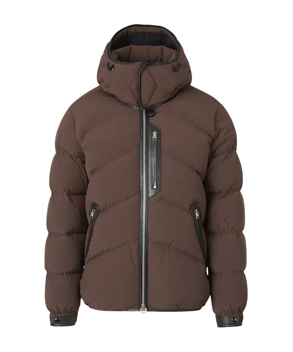 TOM FORD Down Jacket With Removable Hood - Chocolate