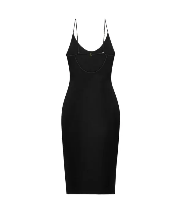 Saint Laurent Cassandre Knit Dress - Black
