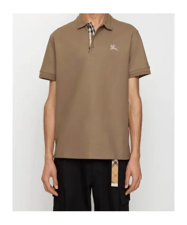 Burberry Ekd Embroidered Short Sleeved Polo Shirt