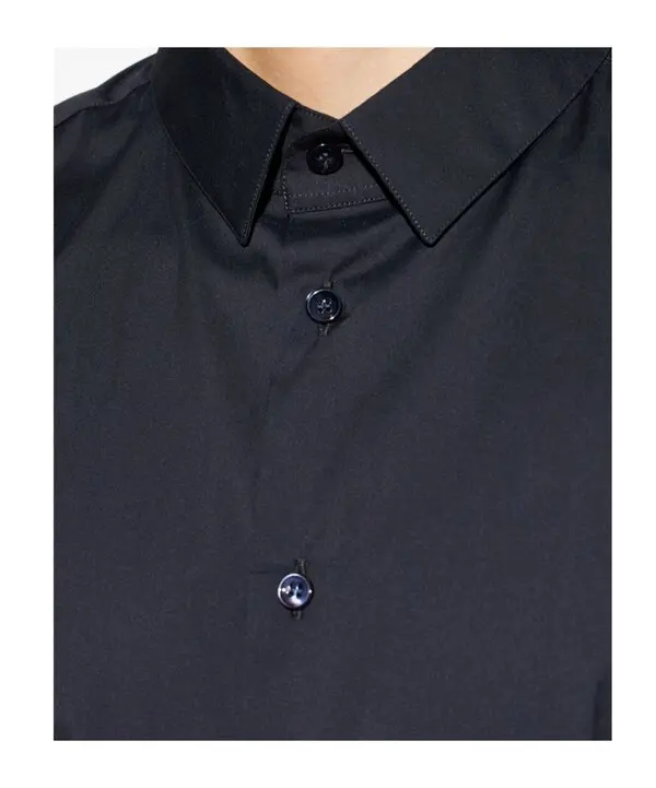 Giorgio Armani Curved Hem Buttoned Shirt