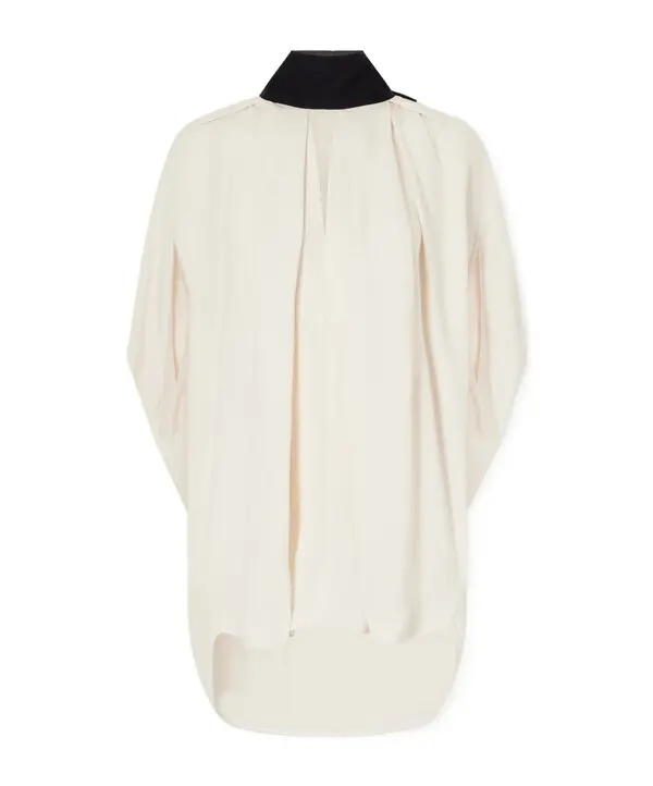 LANVIN Crepe Top With Back Bow Detail - Cream
