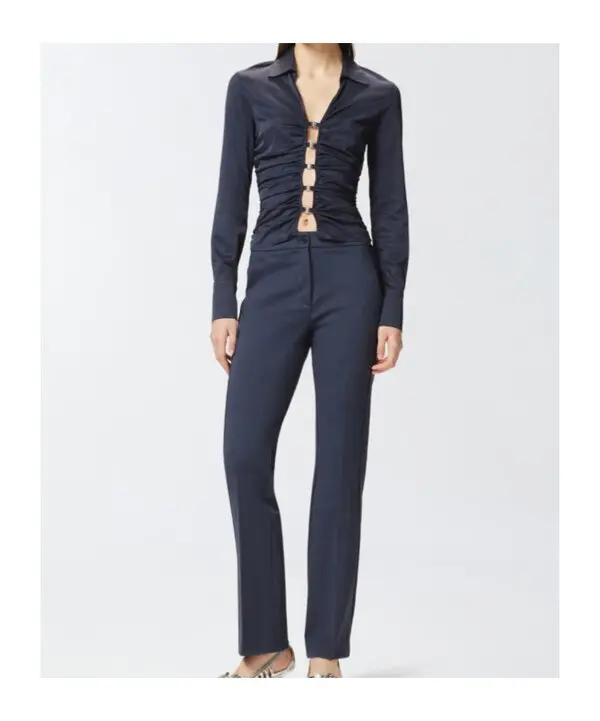 Pinko Shiny Gathered-detail Blouse