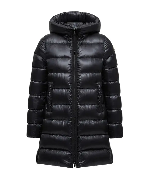 Moncler Suyenne Hooded Mid-length Down Jacket - Black