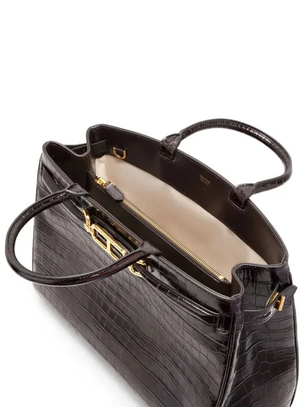 TOM FORD Crocodile-embossed Leather Tote Bag