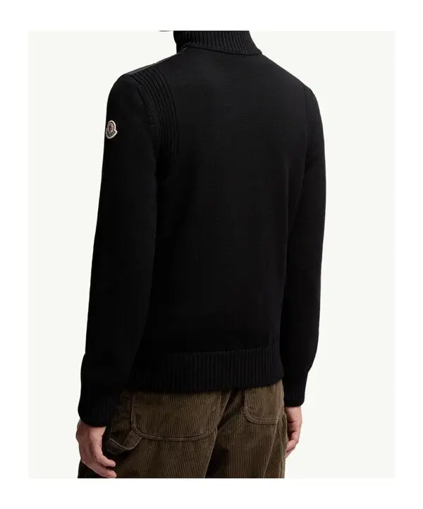 Moncler Padded Panel-knit Jacket - Black