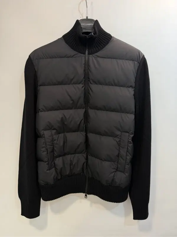 Moncler Padded Panel-knit Jacket - Black