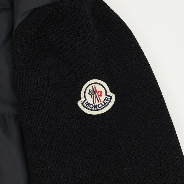 Moncler Padded Panel-knit Jacket - Black