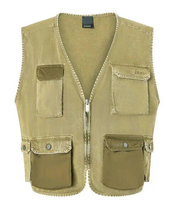 Pinko Sleeveless Zip-up Utility Vest