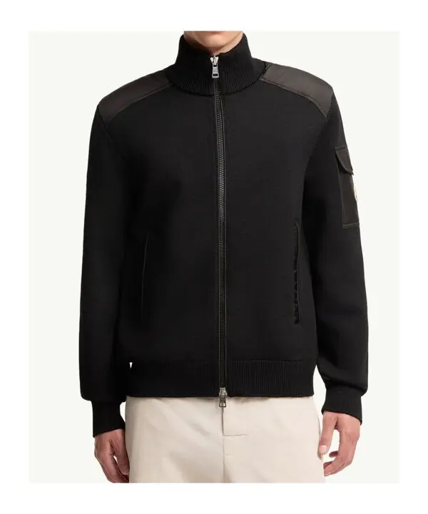 Moncler Padded Wool Zip-up Cardigan
