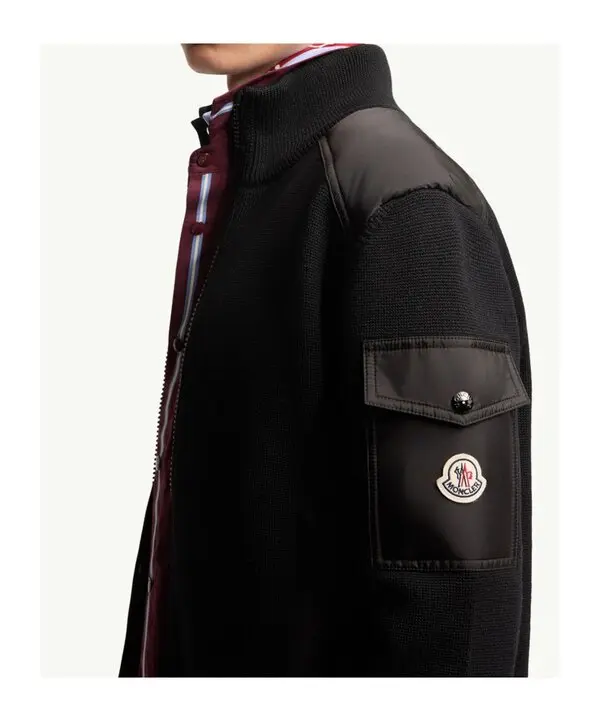 Moncler Padded Wool Zip-up Cardigan