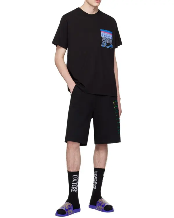 Versace Logo Printed Crewneck T-shirt