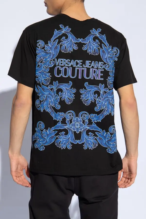 Versace Logo Printed Crewneck T-shirt
