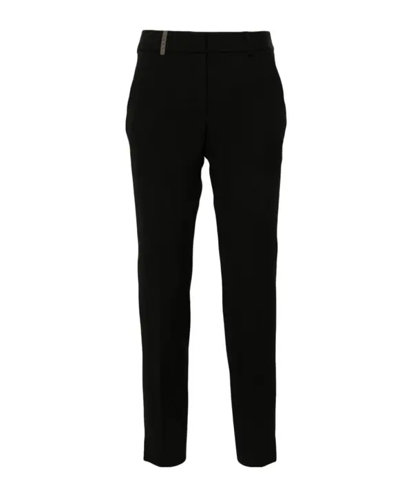 Peserico Pressed-crease Trousers - Black