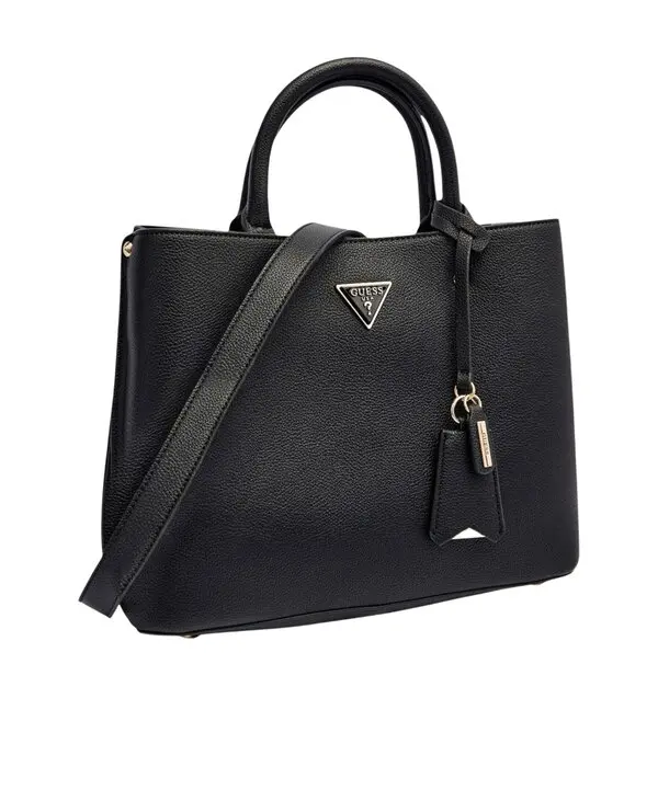 Guess Meridian Logo Plaque Top Handle Bag
