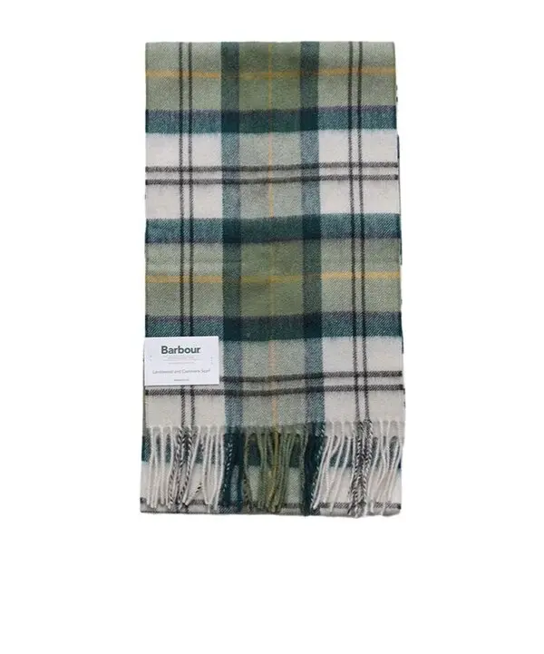 Barbour Tartan-pattern Fringed Scarf