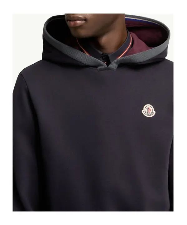 Moncler Brushed Cotton Logo Hoodie