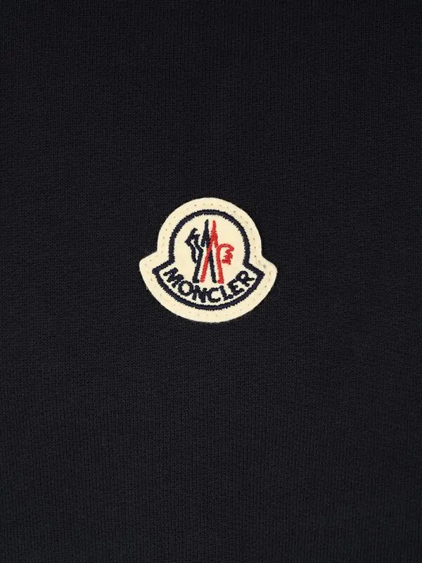 Moncler Brushed Cotton Logo Hoodie