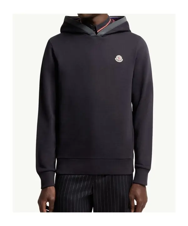 Moncler Brushed Cotton Logo Hoodie