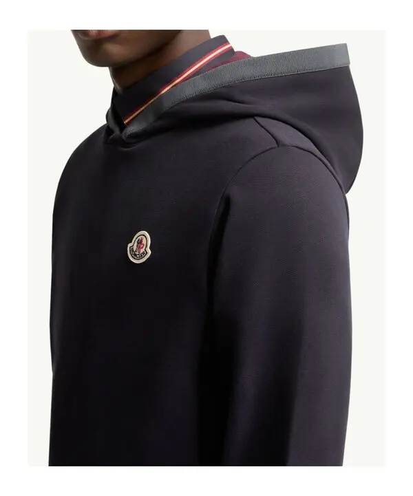 Moncler Brushed Cotton Logo Hoodie