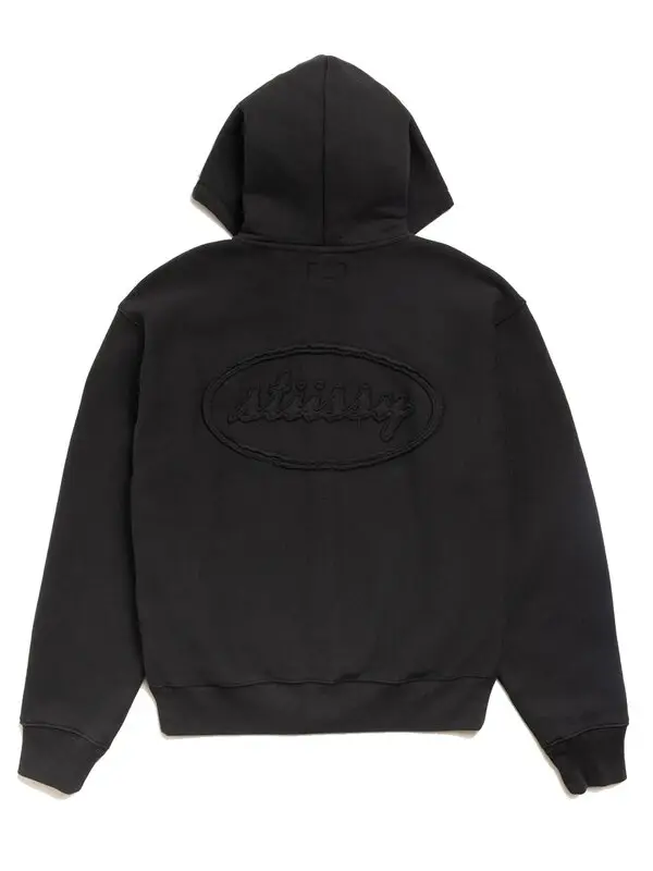 StÜssy Long-sleeved Hooded Sweatshirt With Elasticated Cuffs And Hem - No