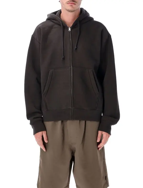 StÜssy Long-sleeved Hooded Sweatshirt With Elasticated Cuffs And Hem - No