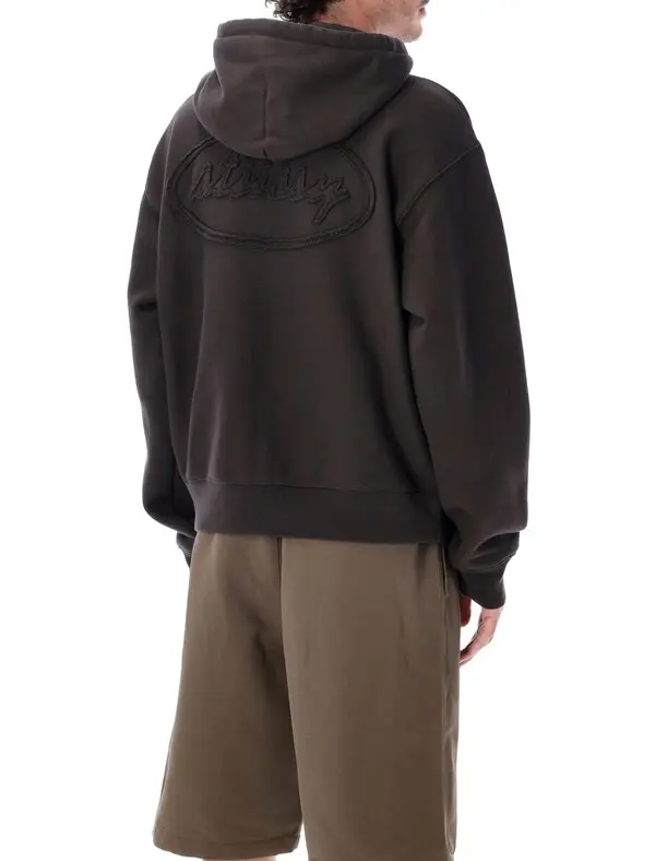 StÜssy Long-sleeved Hooded Sweatshirt With Elasticated Cuffs And Hem - No