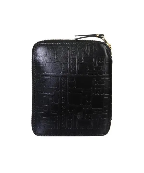 Comme Des Garçons Logo Embossed Wrap-around Zipper Wallet