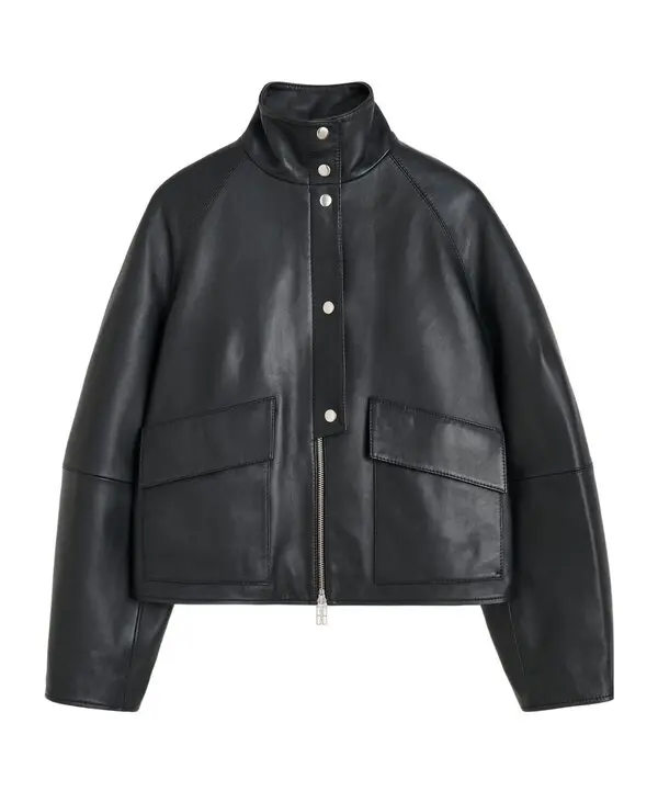 BY MALENE BIRGER Long-sleeved Leather Jacket