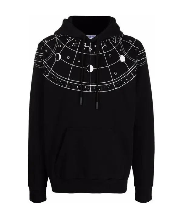 MARCELO BURLON COUNTY OF MILAN Astral Cotton Hoodie - Black