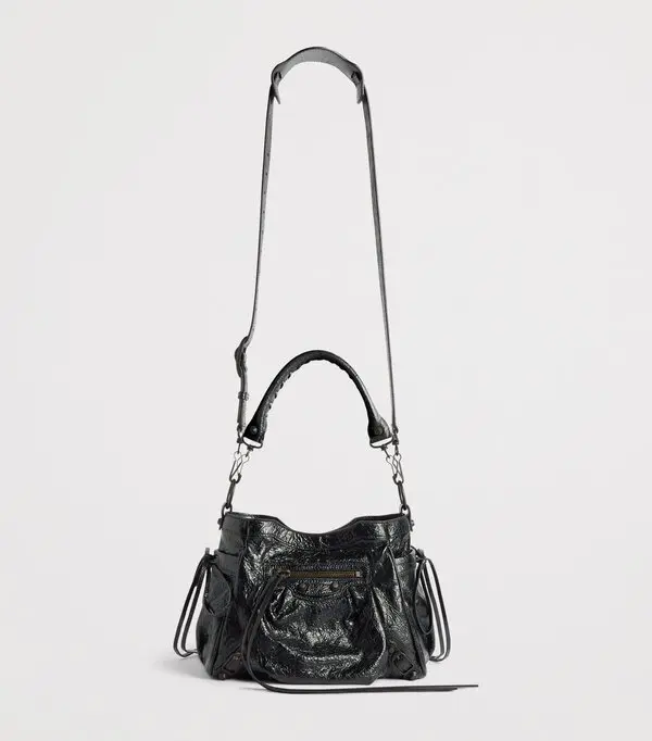 Balenciaga Lambskin Le City Shoulder Bag - Black