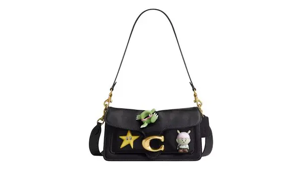 COACH X Brain Dead Soft Tabby Shoulder Bag 26 With Pins - Black