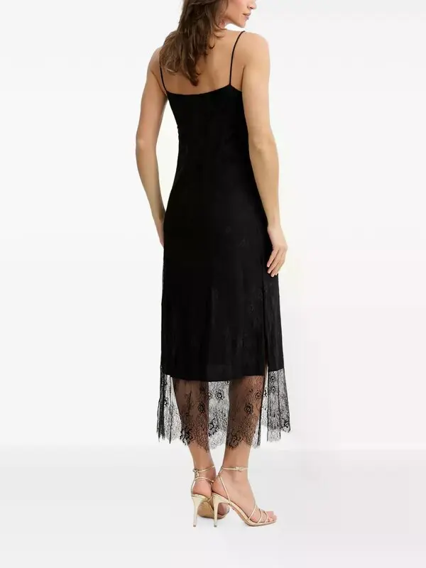 TWINSET Polka-dot Maxi Dress With Lace Trim