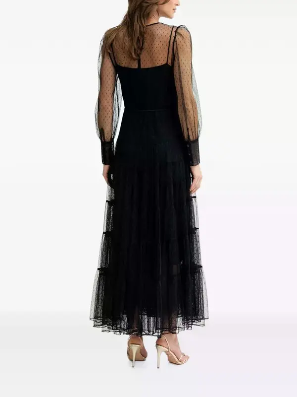 TWINSET Polka-dot Maxi Dress With Lace Trim