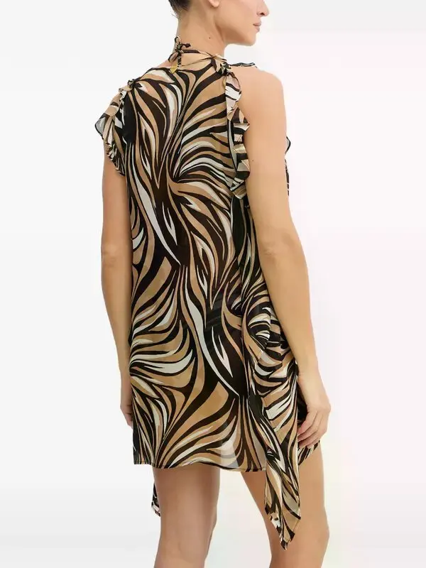 TWINSET Ruffled Abstract-print Kaftan