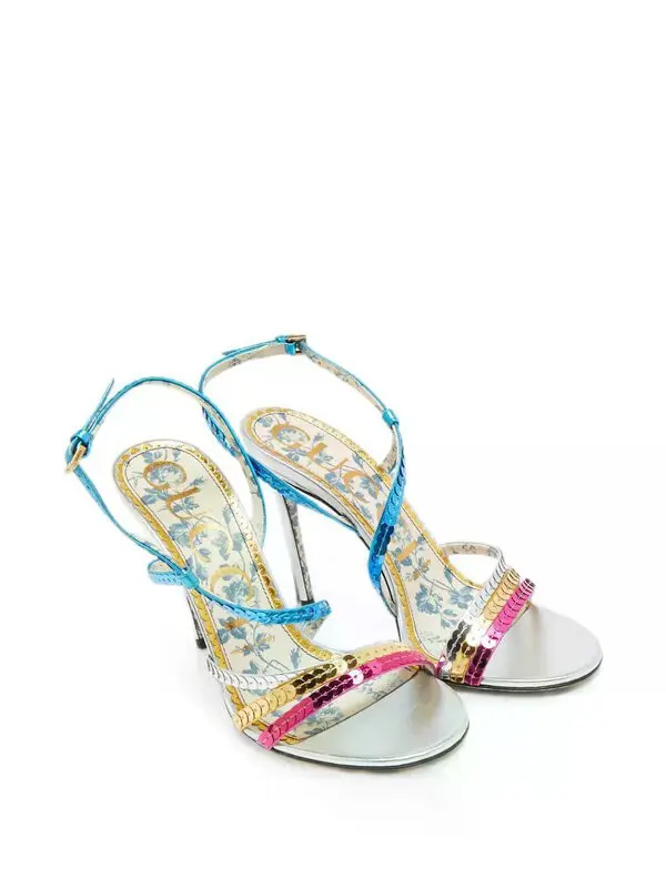 Gucci Embellished Slingback Heeled Sandals