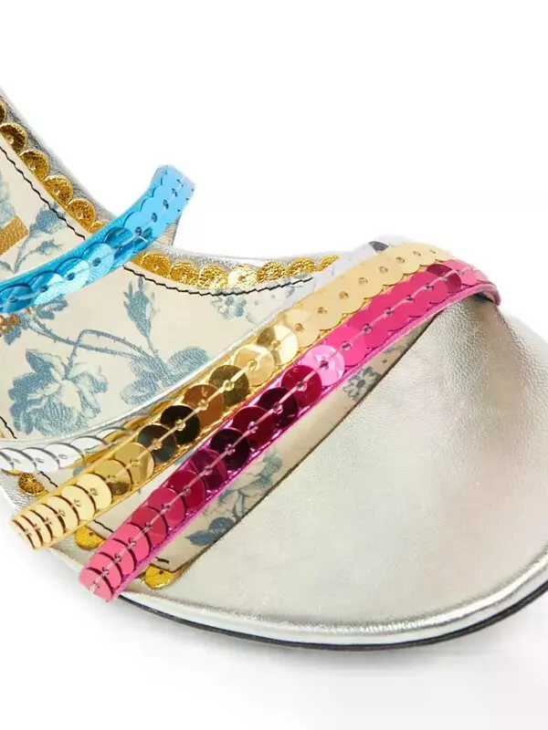 Gucci Embellished Slingback Heeled Sandals