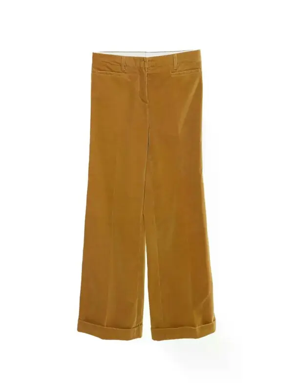 Miu Miu Yellow Corduroy Wide-leg Trousers
