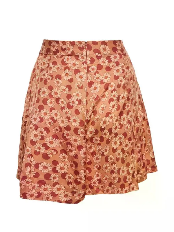 Sandro Floral Polka-dot Skort