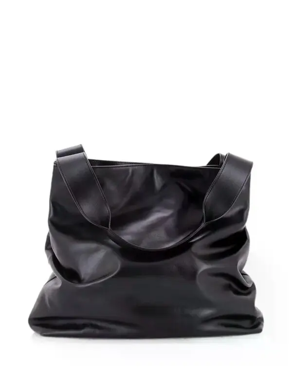 Miu Miu Logo Embossed Leather Large Tote Bag