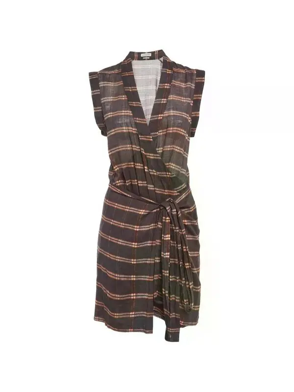 MARANT ETOILE Toile Wrap Mini Dress